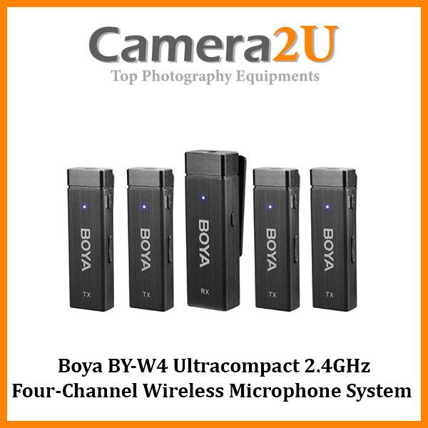 Boya BY-W4 Ultracompact 2.4GHz Four-Channel Wireless Clip-On Microphone ...