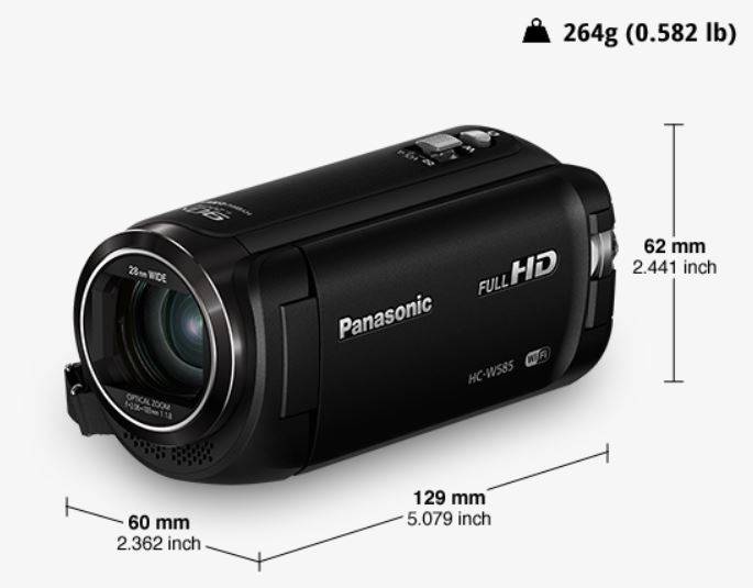 Panasonic HC-W585 / W585 Twin Camera Full-HD Camcorder | Camera2u ...