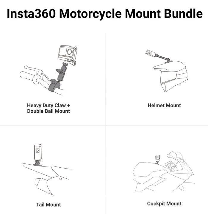 Insta360 Motorcycle Mount Bundle Kit | Camera2u Malaysia Top Camera ...