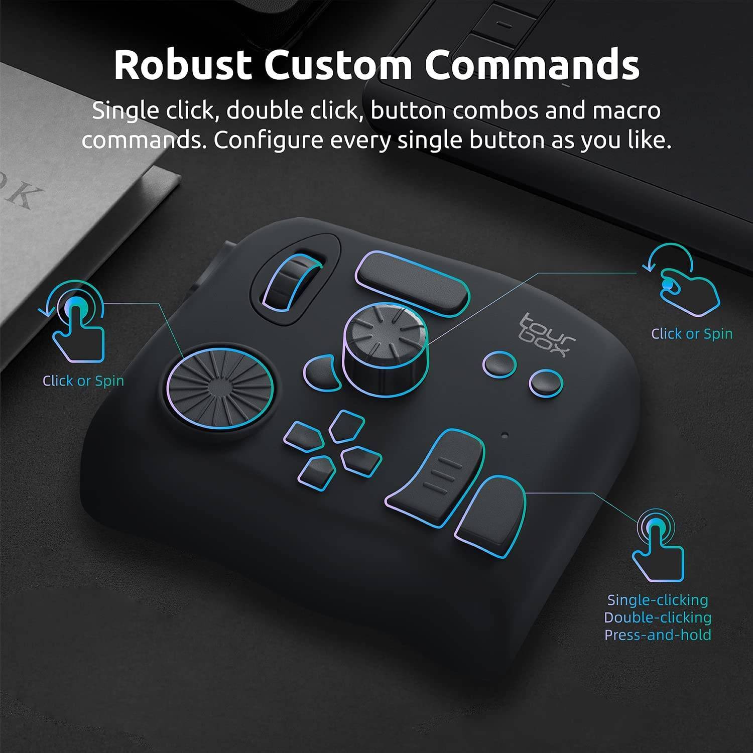 TourBox Elite Wireless Editing Console New Version 2022 Dual Channel ...