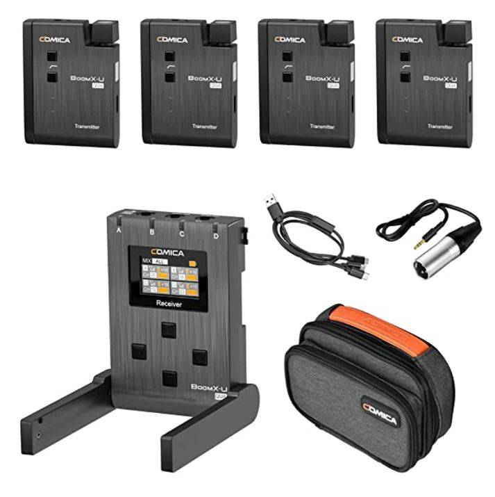 Comica Audio BoomX-U QUA Ultracompact 4-Person Wireless Microphone ...
