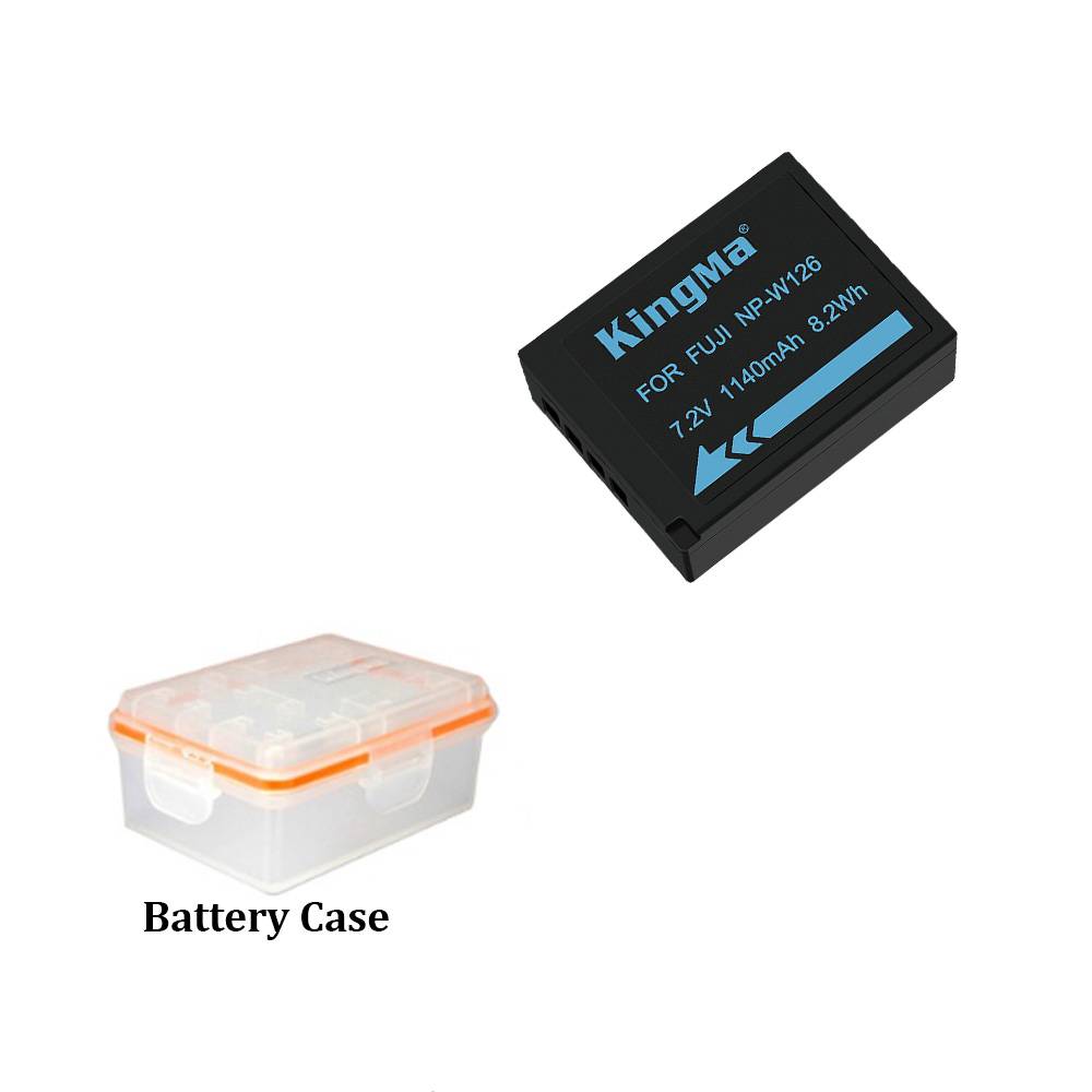 KingMa Fujifilm Battery NP-W126 Battery Charger Kit for X-T1 X-T2 X-T3 ...