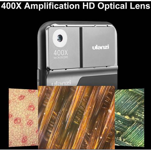Ulanzi 400X Microscope Phone Lens Case Kit for Iphone 11 Pro Bulit-in ...