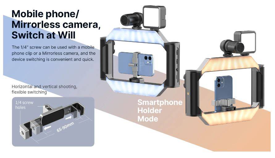 Ulanzi U-Rig Light Smartphone and Mirrorless Camera Holder with 5000mAh ...