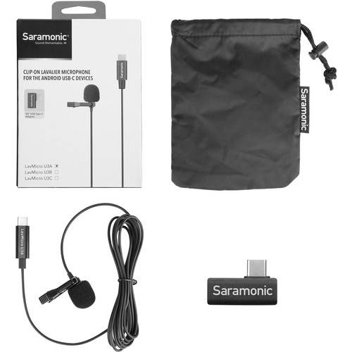 Saramonic LavMicro U3A Omnidirectional Lavalier Microphone with USB Type-C Connector for Android ...