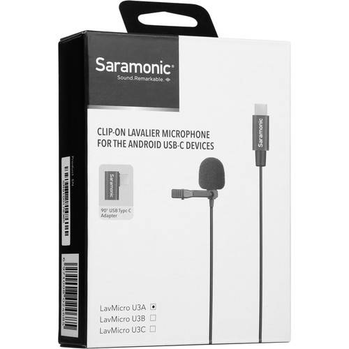 Saramonic LavMicro U3A Omnidirectional Lavalier Microphone with USB Type-C Connector for Android ...