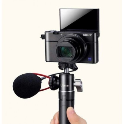 Ulanzi U-60 Mini Ballhead with Dual Cold Shoes Extension Microphone ...