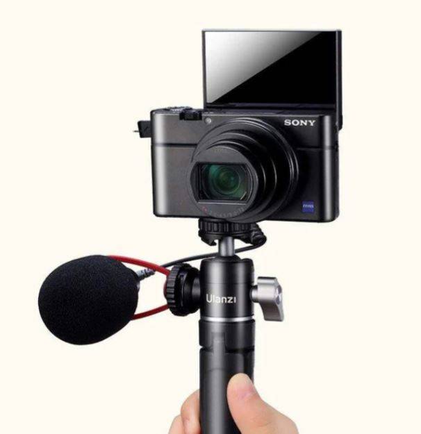 Ulanzi U-60 Mini Ballhead with Dual Cold Shoes Extension Microphone ...