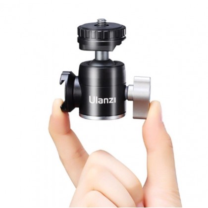 Ulanzi U-60 Mini Ballhead with Dual Cold Shoes Extension Microphone ...