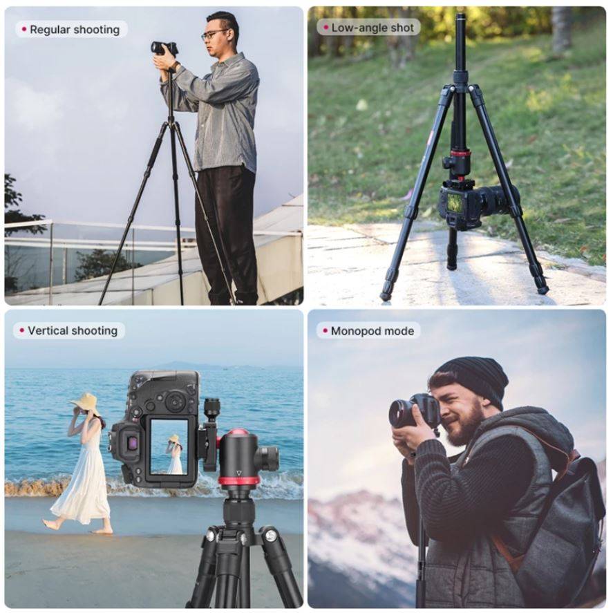 Ulanzi MT-51 Metal DSLR Camera Tripod Multifunctional Portable Foldable ...