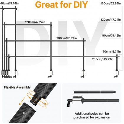 Ulanzi LS15 Multifunction Photo Studio Stand 2957 Max Load 10KG ...