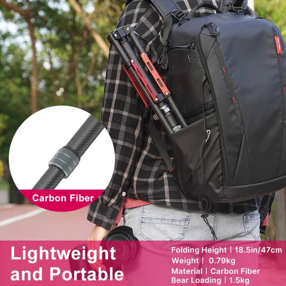 Ulanzi MT-49 1.9M Carbon Fiber Lighting Stand Portable Tripod ...