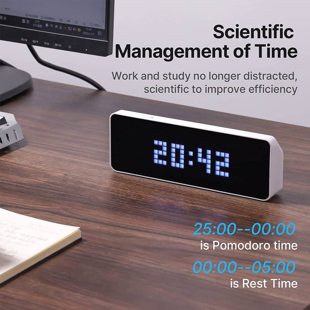 Ulanzi Smart Pixel Clock TC001 Digital Clock with LED Full-Color Large ...