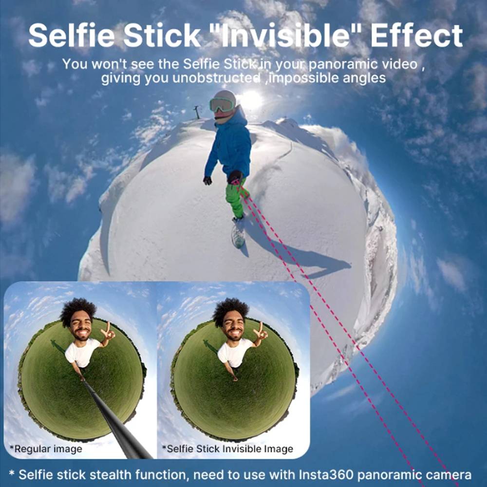 Ulanzi MT-57 MT-58 Insta360 Extendable Invisible Selfie Stick Pole ...