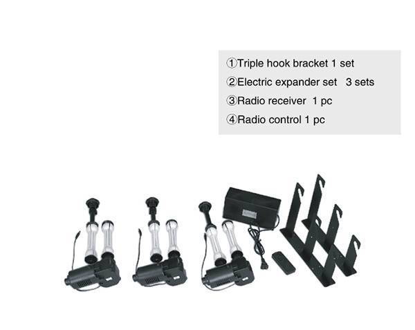 Wall Mounted Motorized 3 Rollers Backdrop Kit with 3 Colors Paper ...