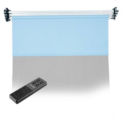 Wall Mounted Motorized 3 Rollers Backdrop Kit with 3 Colors Paper ...