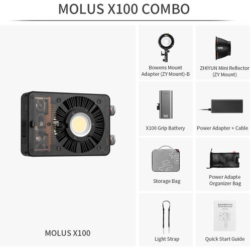 Zhiyun Molus X100 / X100 COMBO / X100 PRO Bi-Color Pocket COB Light ...