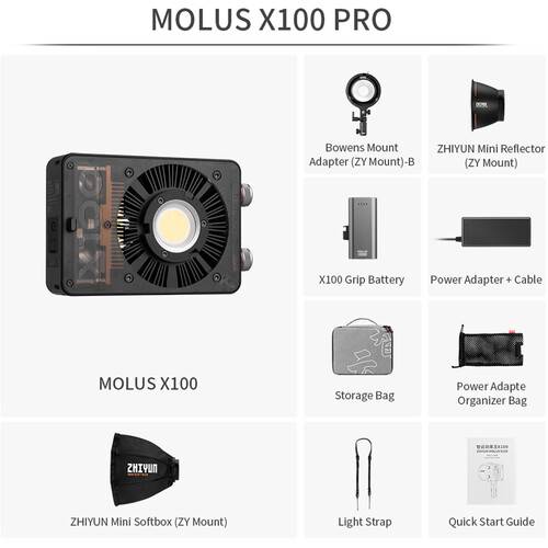 Zhiyun Molus X100 / X100 COMBO / X100 PRO Bi-Color Pocket COB Light ...