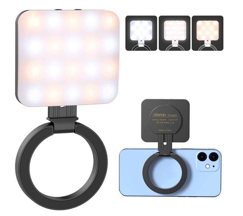 Ulanzi LT010 Smartphone Selfie Flip Light Adjustable Livestream Vlog ...