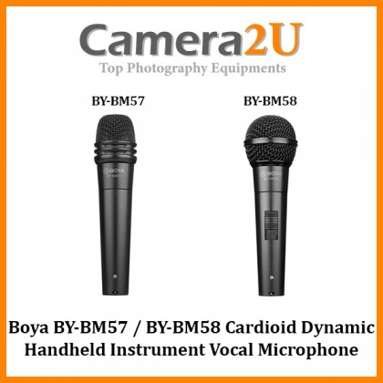 Boya BY-BM57 / BY-BM58 Cardioid Dynamic Handheld Instrument Vocal Microphone | Camera2u Malaysia ...