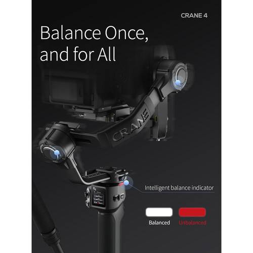 Zhiyun Crane 4 3-Axis Handheld Gimbal Stabilizer Standard / Combo Kit ...