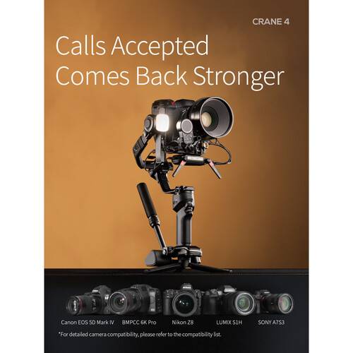 Zhiyun Crane 4 3-Axis Handheld Gimbal Stabilizer Standard / Combo Kit ...