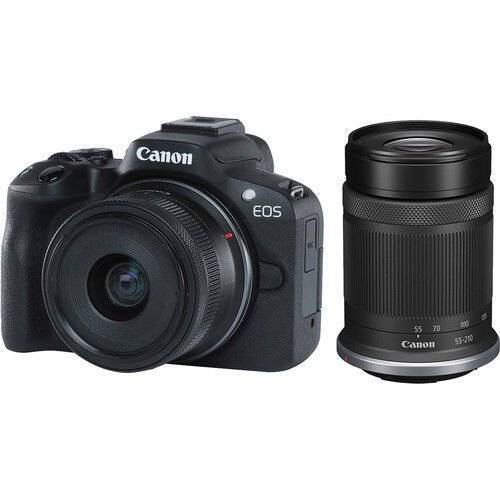 Canon EOS R50 Mirrorless Camera with 18-45mm + 55-210mm Twin Lens (MSIA ...