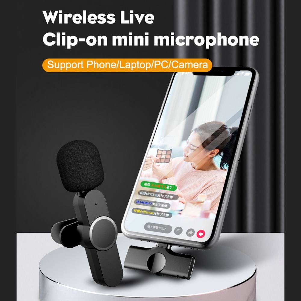 Foto 2in1 Wireless Microphone Recording Smart Noise Cancelling Mini ...