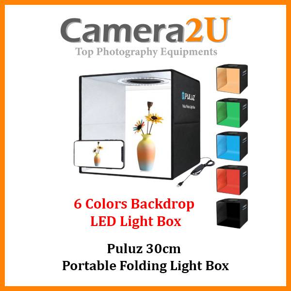 Puluz 25cm 30cm LED Product Case Lightbox Folding Mini Photo Studio Light Box Photography ...