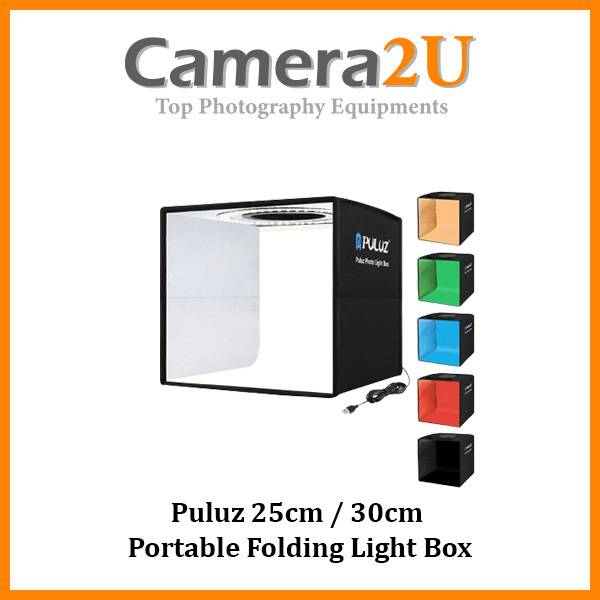 Puluz 25cm 30cm LED Product Case Lightbox Folding Mini Photo Studio ...
