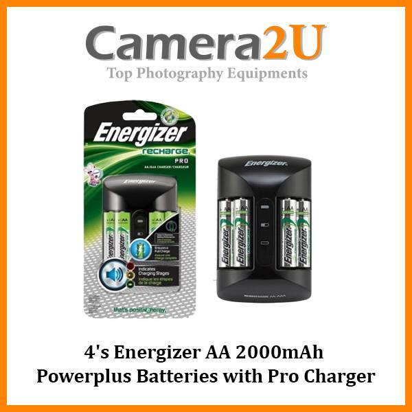 4's Energizer AA 2000mAh Powerplus Batteries with Pro Charger ...