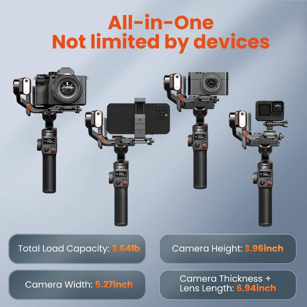 Hohem iSteady MT2 / MT2 Kit Professional Orthogonal 3-Axis Camera ...