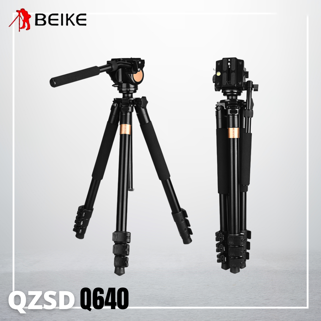 Beike QZSD Q640 Professional Video Tripod with Video Fluid Head ...