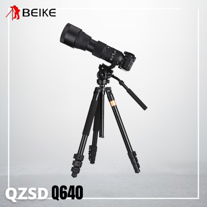 Beike QZSD Q640 Professional Video Tripod with Video Fluid Head ...
