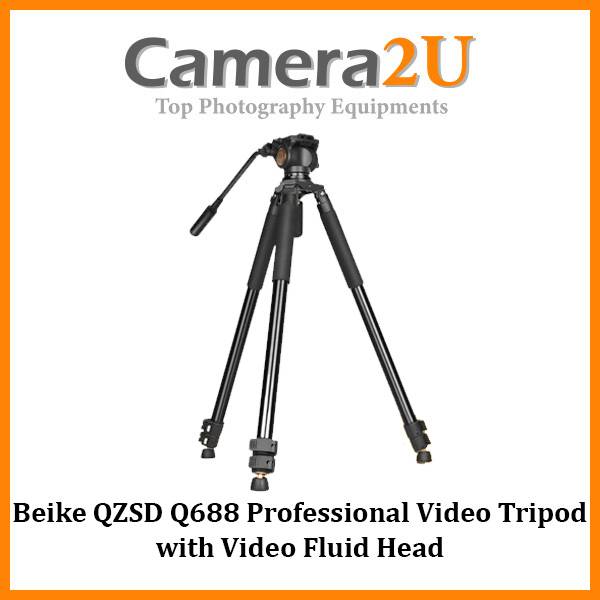 Beike QZSD Q688 Professional Video Tripod with Video Fluid Head ...