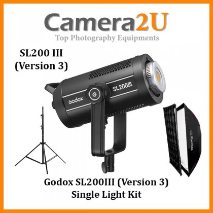 Godox SL200III (Version 3) Single Light Kit Bowens Mount Daylight LED ...