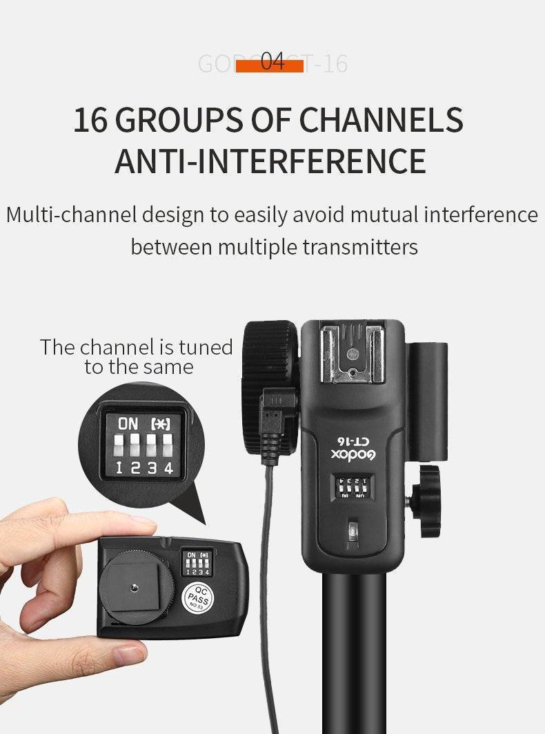 Godox Ct 16 Wireless Radio Flash Trigger Receiver Kit Universal