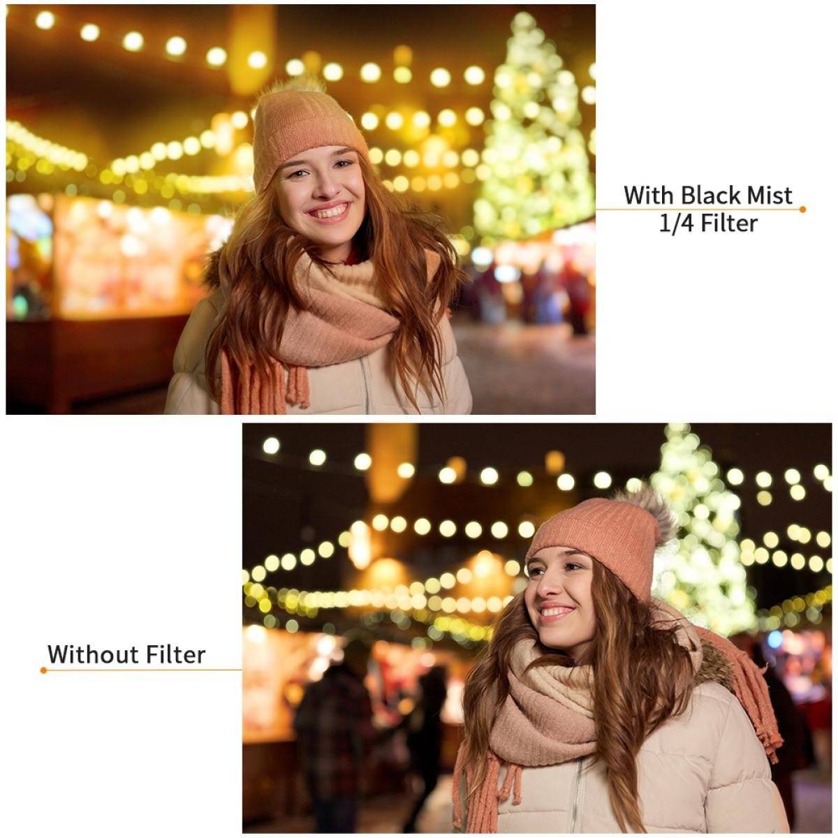 K&F Concept Nano-X Black Mist Diffusion 1/4 Special Effects Soft Filter ...