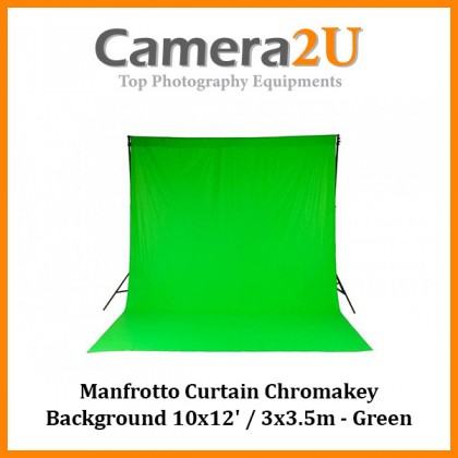 Manfrotto Curtain Chromakey Background 10x12' / 3x3.5m - Green | Camera2u Malaysia Top Camera ...