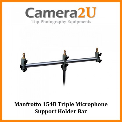 Manfrotto 154B Triple Microphone Support Holder Bar | Camera2u Malaysia ...