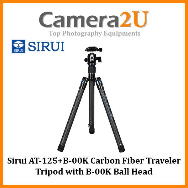 Sirui AT-125+B-00K Carbon Fiber Traveler Tripod with B-00K Ball Head ...