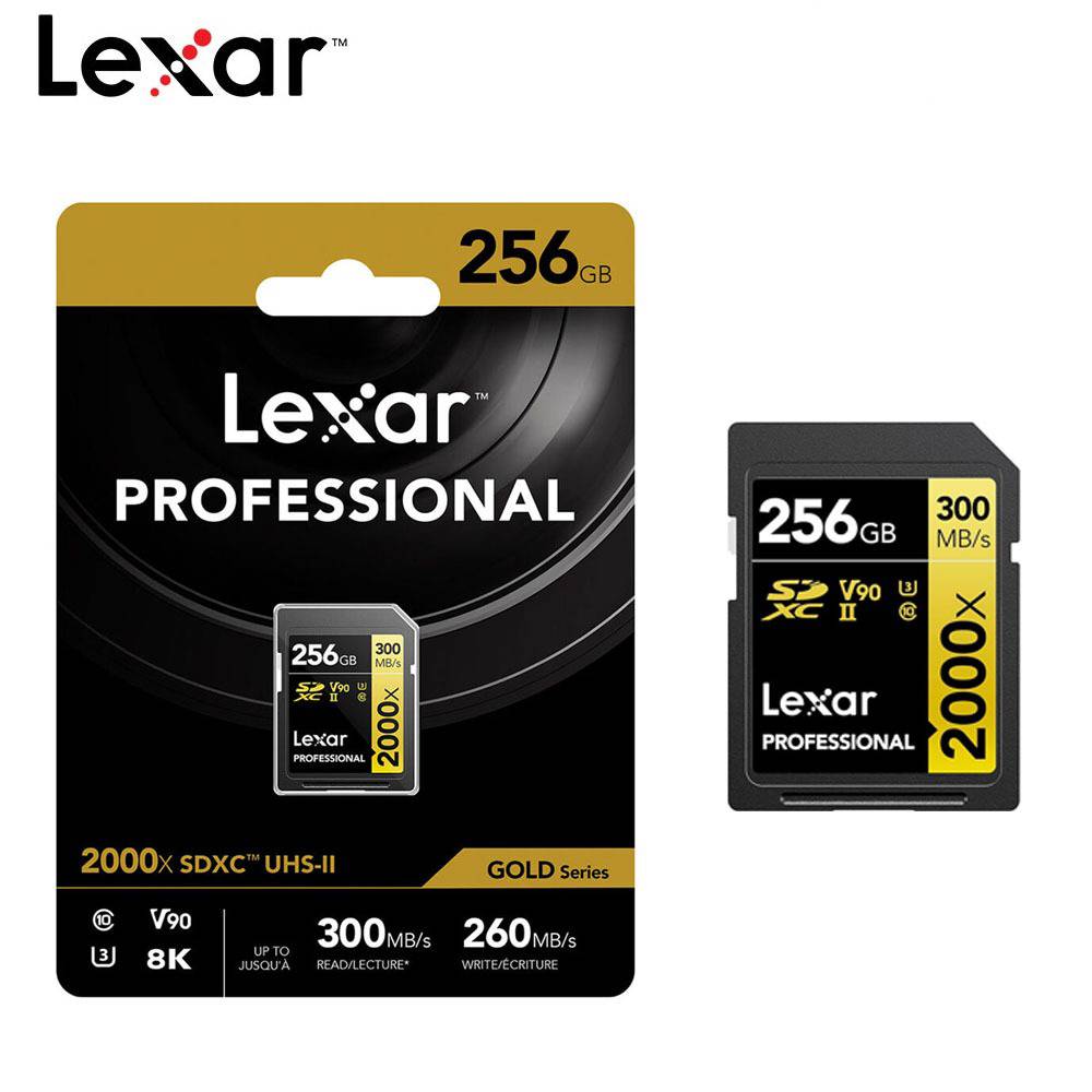 Lexar 64GB/128GB/256GB Professional 2000x SDXC UHS-II 300MB/s 260MB/s ...