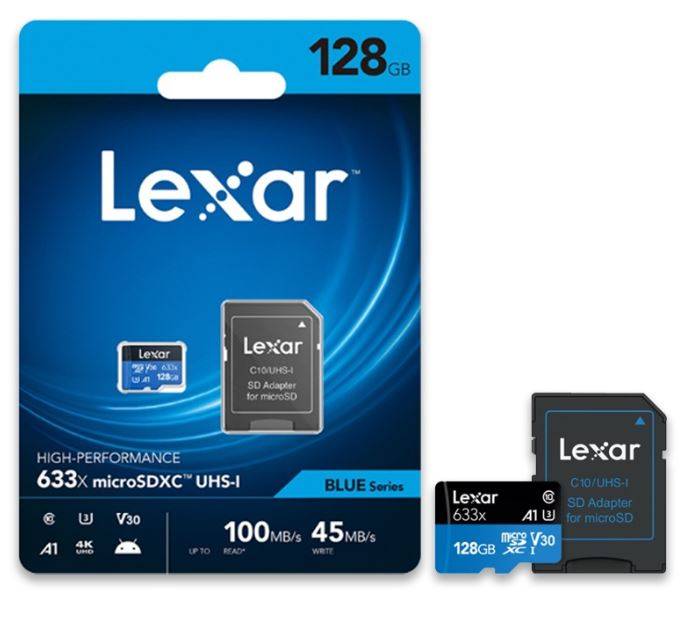 Lexar High-Performance 633x microSDHC/microSDXC UHS-I Cards (32GB/64GB/128GB/256GB/512GB ...
