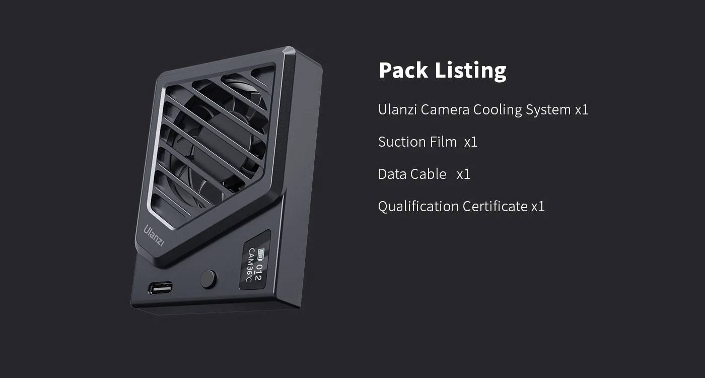 Ulanzi CA25 Camera Cooling Fan for Sony ZV-E1 A7M4 A6400/ Canon R8 R7 ...