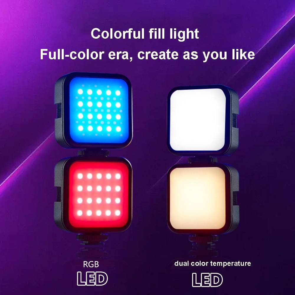 GS LitBox Nano Mini LED Video Light RGB Bi-Color for Smartphone Camera ...