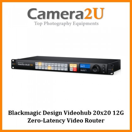 Blackmagic Design Videohub 20x20 12G Zero-Latency Video Router ...