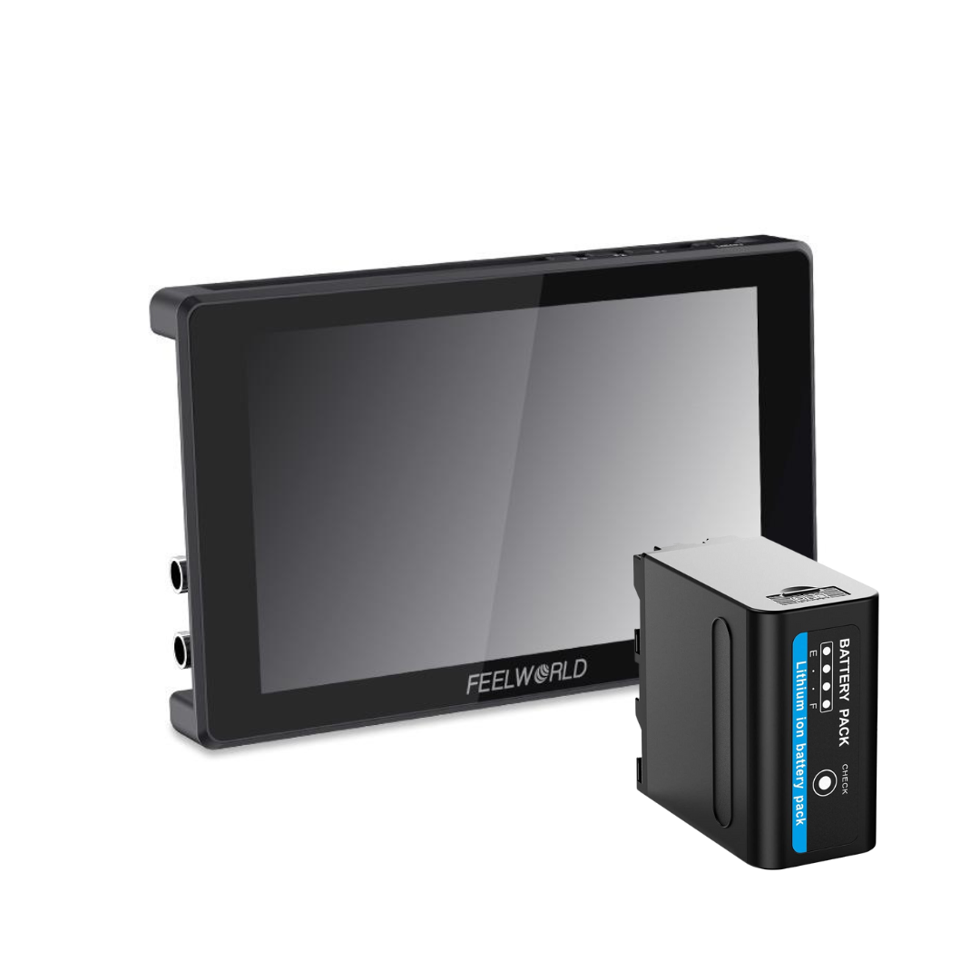 FeelWorld SH7 7-Inch Ultra Bright 2200NIT On-Camera Monitor SDI HDMI ...