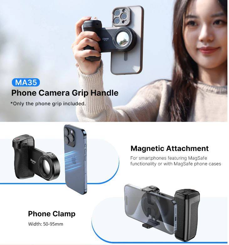 Ulanzi MA35 MagSafe Bluetooth Smartphone Camera Shutter and Grip ...