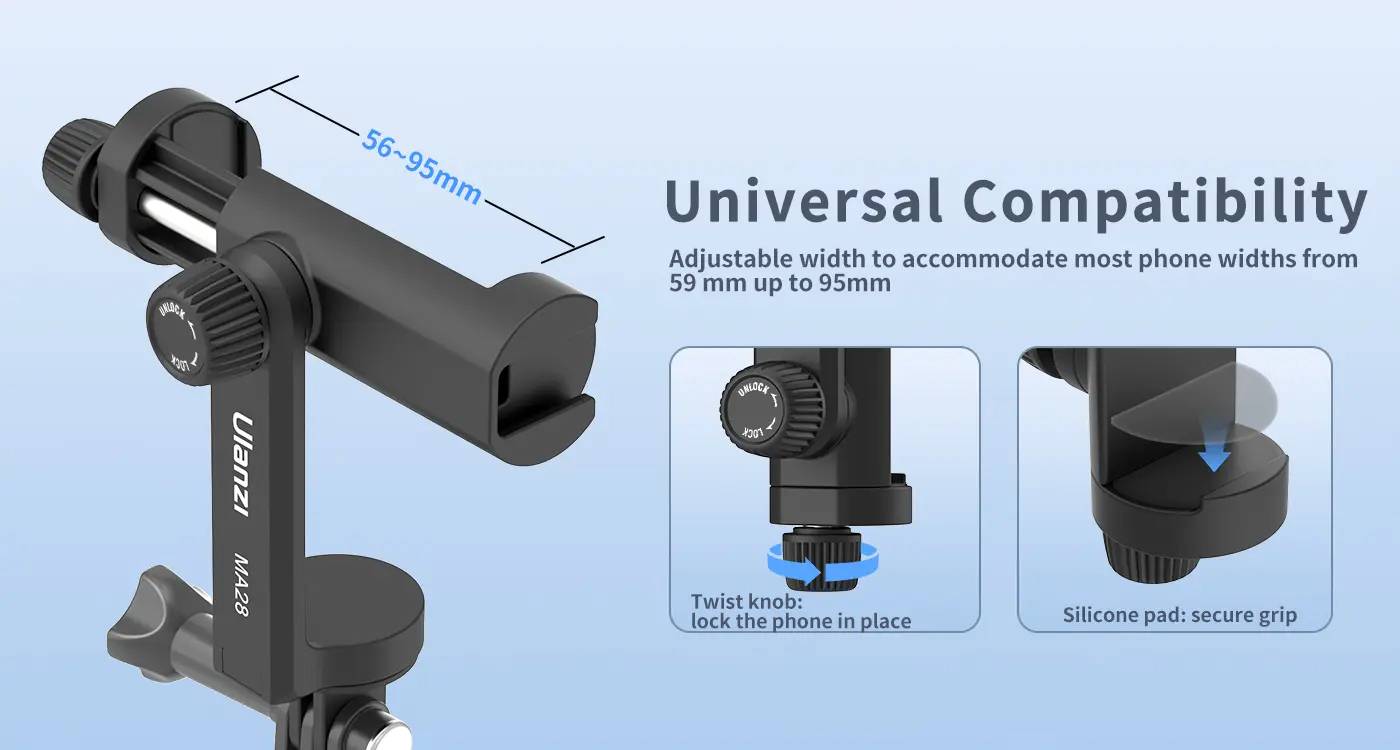 Ulanzi MA28 Phone Clip for Gopro Tripod Action Camera Mount to Phone Holder Adapter M027GBB1 ...