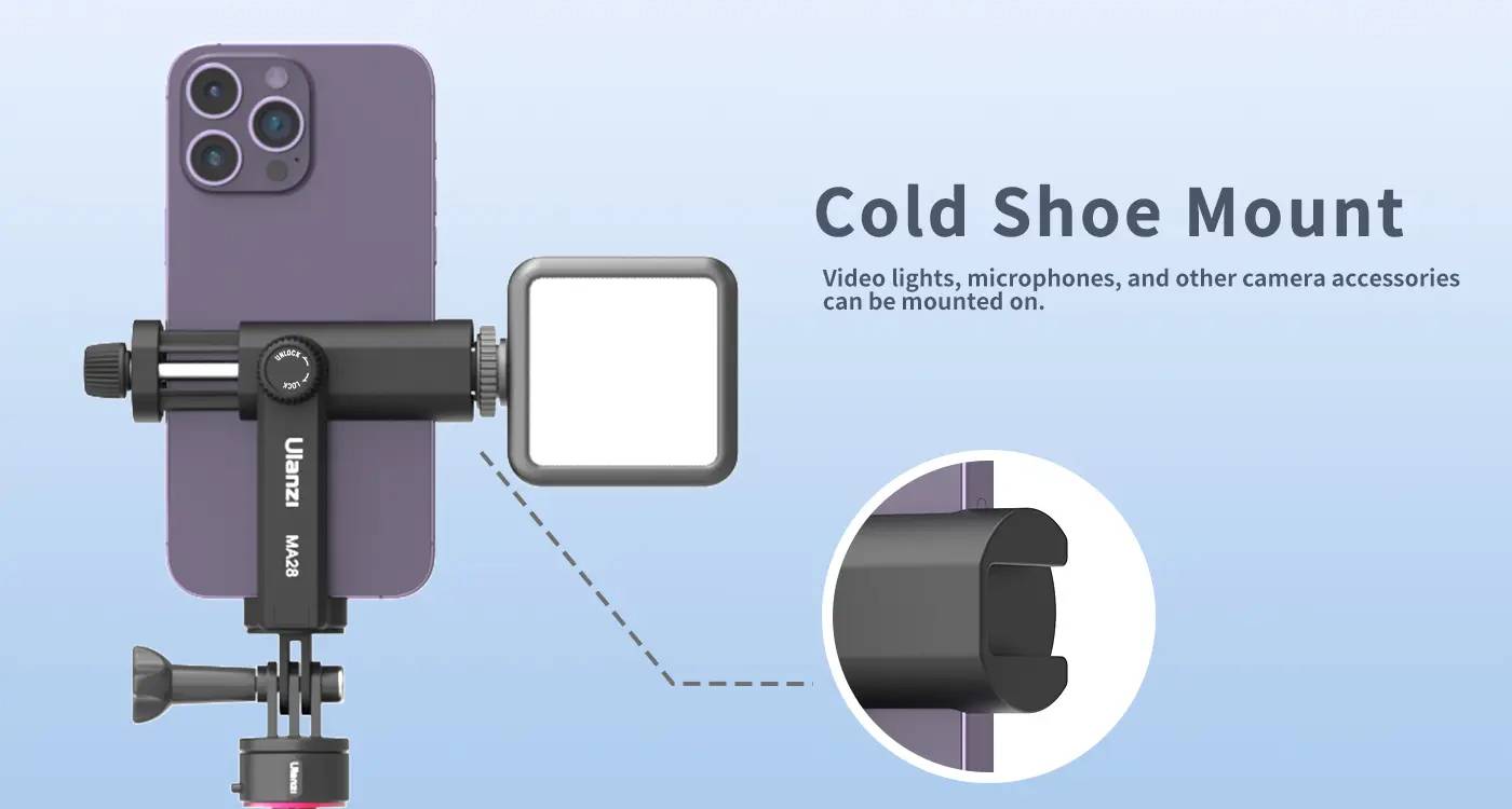 Ulanzi MA28 Phone Clip for Gopro Tripod Action Camera Mount to Phone Holder Adapter M027GBB1 ...
